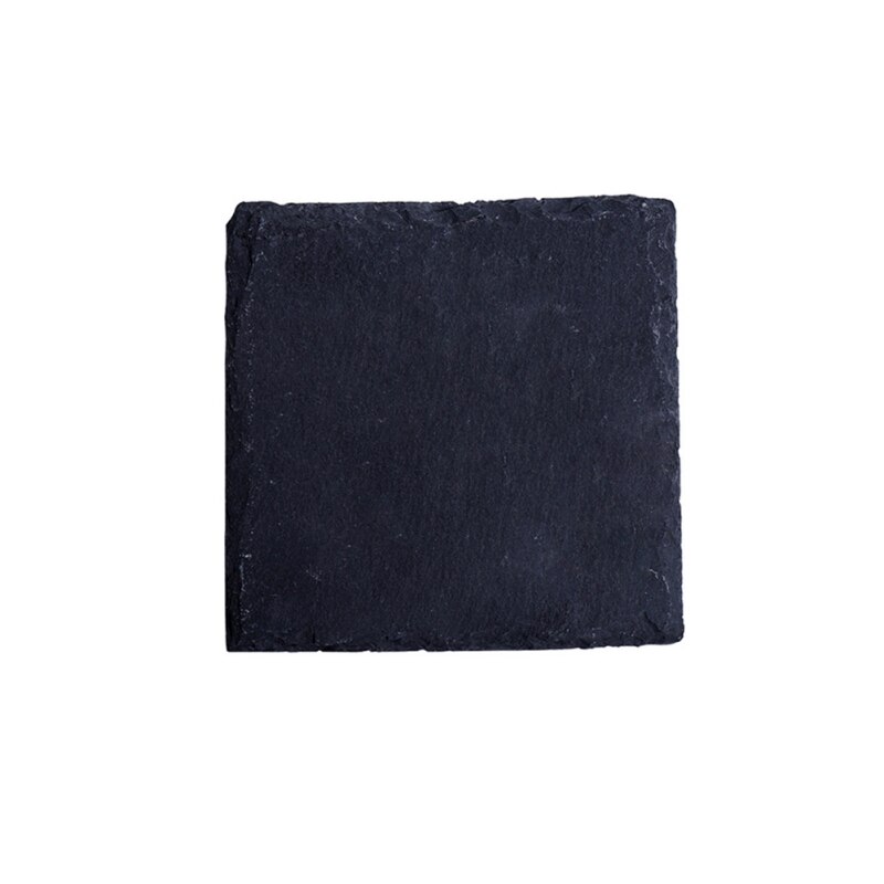 Slate Stone Coasters Rectangle Black Natural Edge ... – Grandado