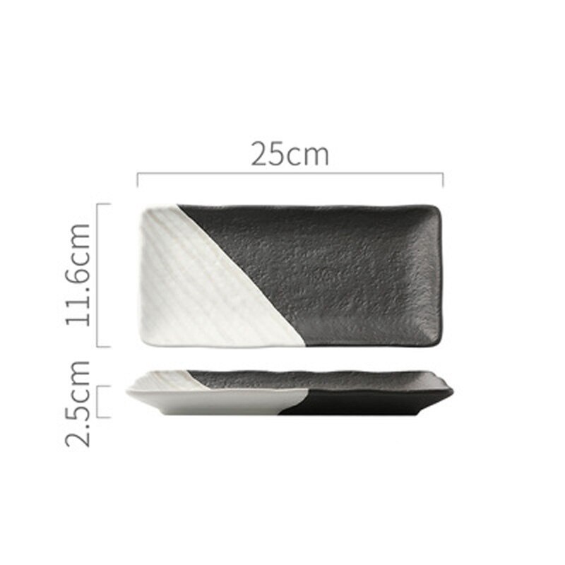 Nordic Rectangular Plate Long Plate Ceramic Househ... – Grandado
