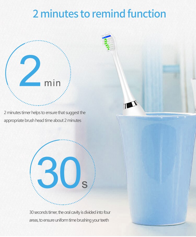 Wireless charge Super Sonic Electric Toothbrushes ... – Vicedeal