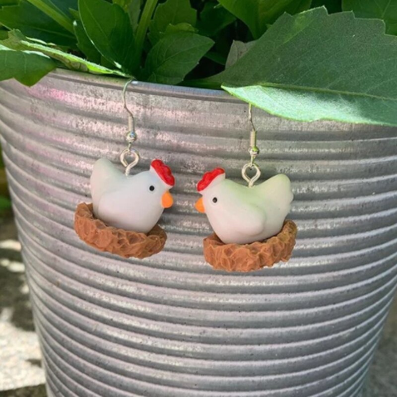 Kip, Kuiken, Nest & Ei Oorbellen Oorbellen Kit... – Vicedeal