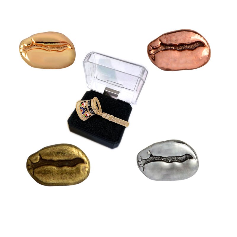 5pcs/set Coffee Beans Brooches Metal Lapel Pins Ch... – Vicedeal