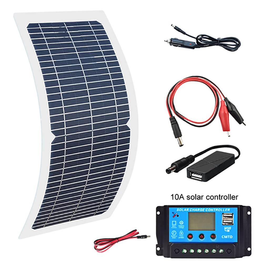 solar panel 12v 10w flexible transparent solar cha... – Grandado