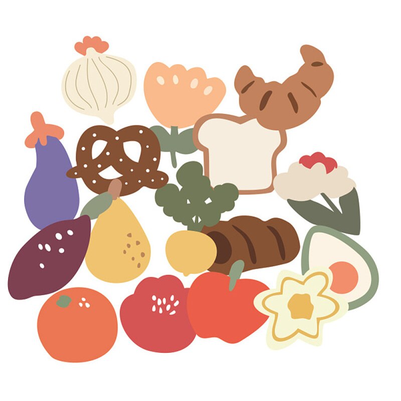 16PCS/pack Nordic Style Bread Vegetable Fruit PVC ... – Grandado