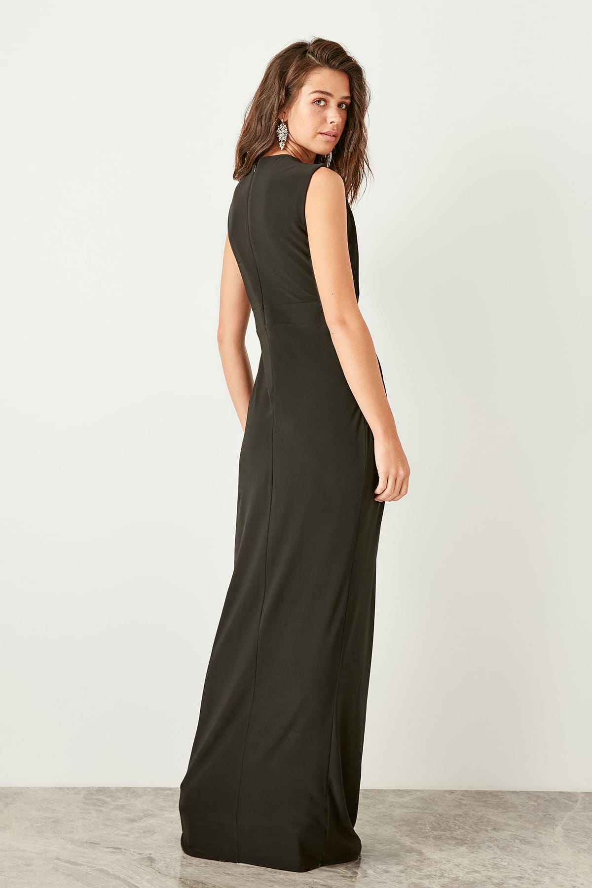 Trendyol Waist Low-Cut Evening Dress TPRSS19UT0095 – Vicedeal