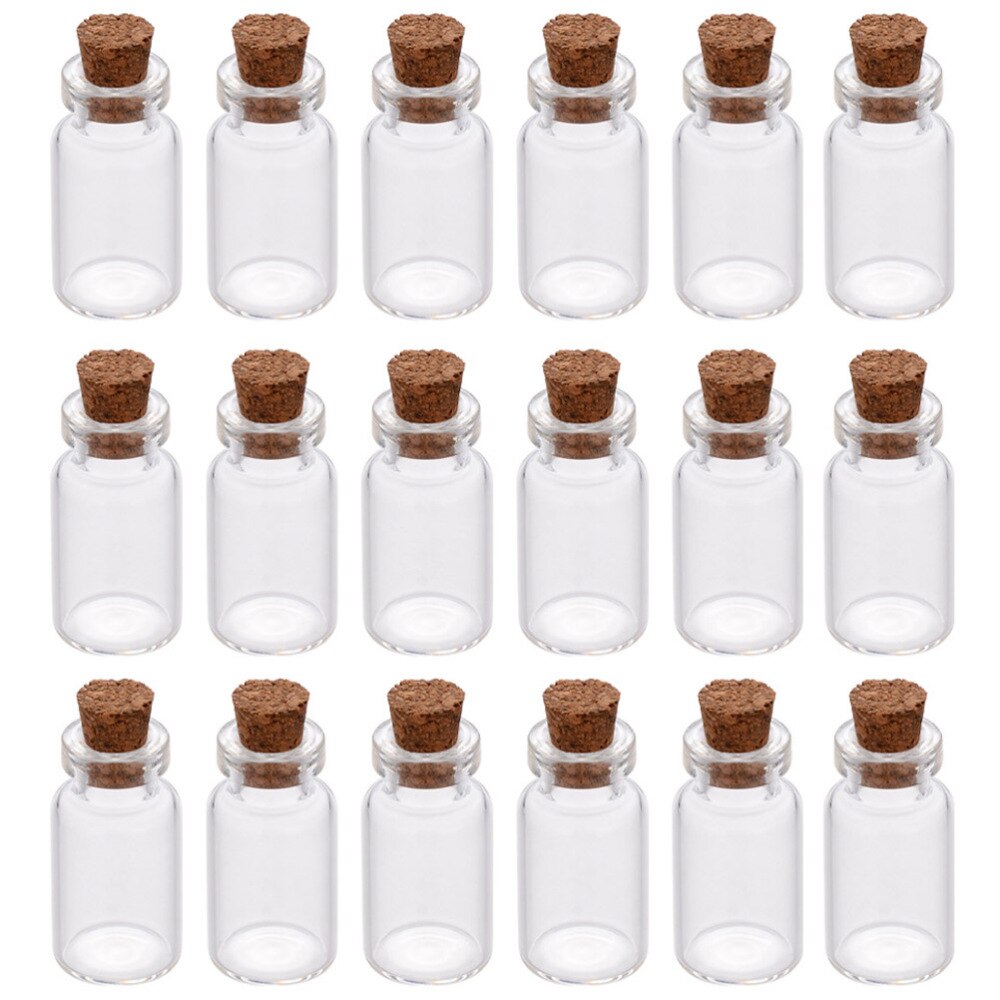 18pcs/box Mini Message Jar Cork Small Glass Wishin... – Grandado