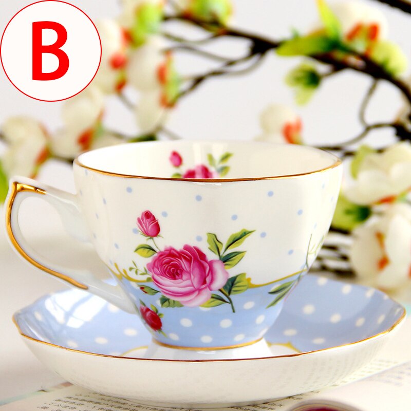 Coffee cup set European bone china English style a... – Vicedeal
