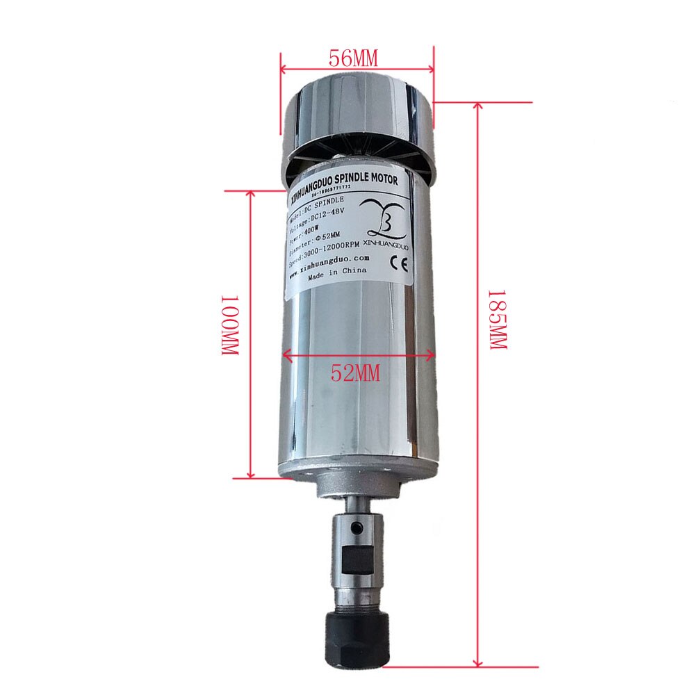 52mm cnc spindel 400w ER11 chuck DC 12-48v 400W Sp... – Grandado
