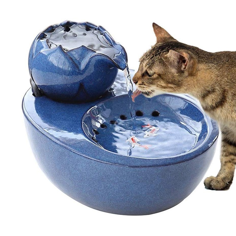 Ceramic Automatic Drinking Bowl For Cats Dog Drink... – Grandado