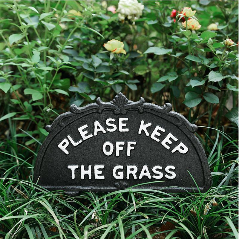 Gardening Supplies PLEASE KEEP OFF THE GRASS Iron ... – Vicedeal