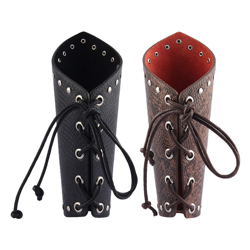 Punk Rock Gothic Leather Wrist Bracer Guards Arm P... – Vicedeal