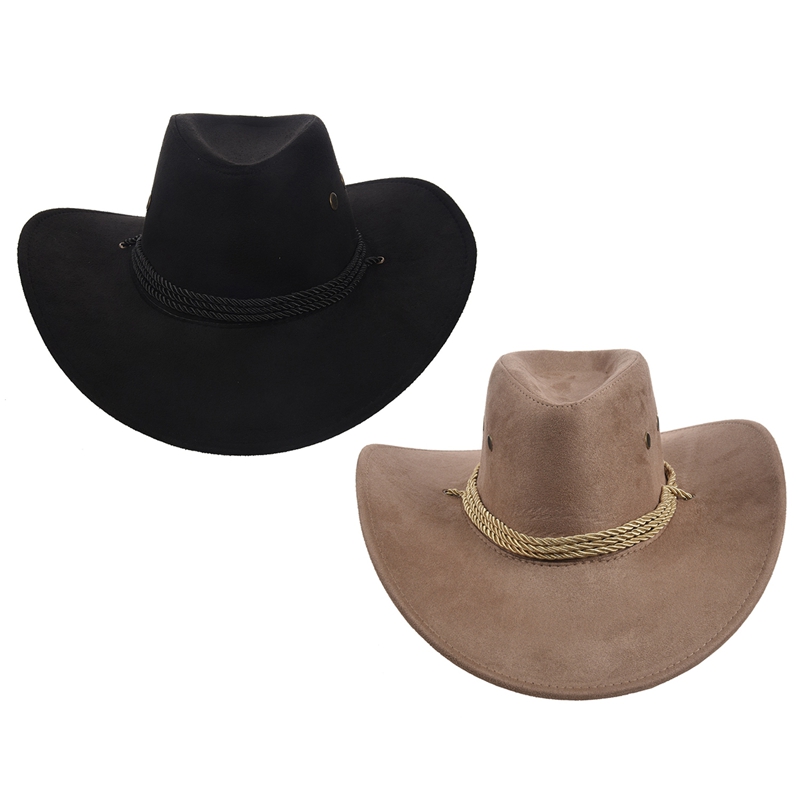 ABDB-2 Pcs Cowboy Cap Suede Look Wild West Fancy C... – Vicedeal