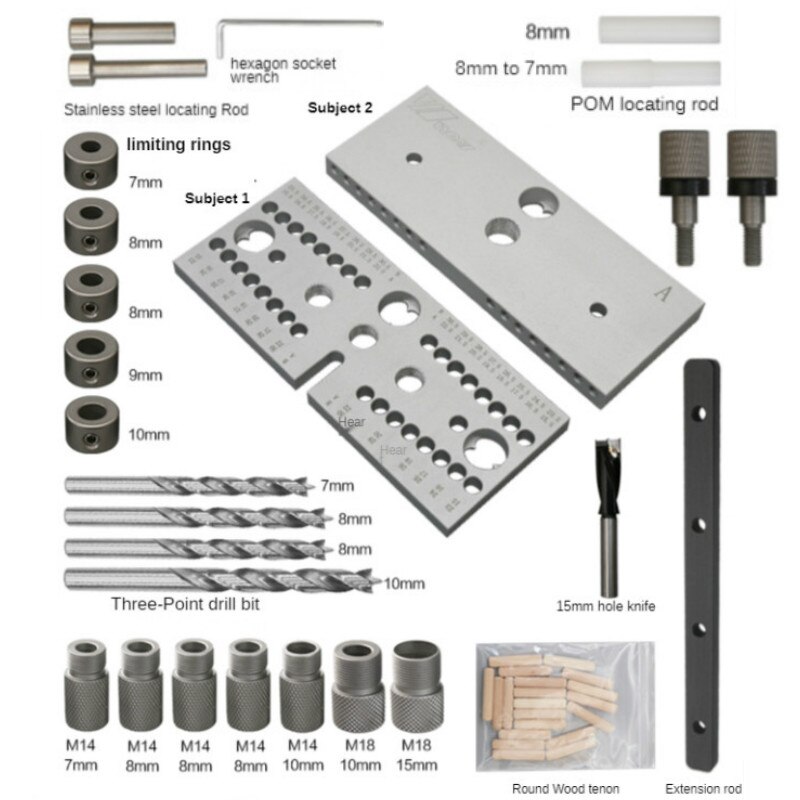 Aluminium Doweling Jig Kit Hout Splicing Tenon Gat... – Grandado