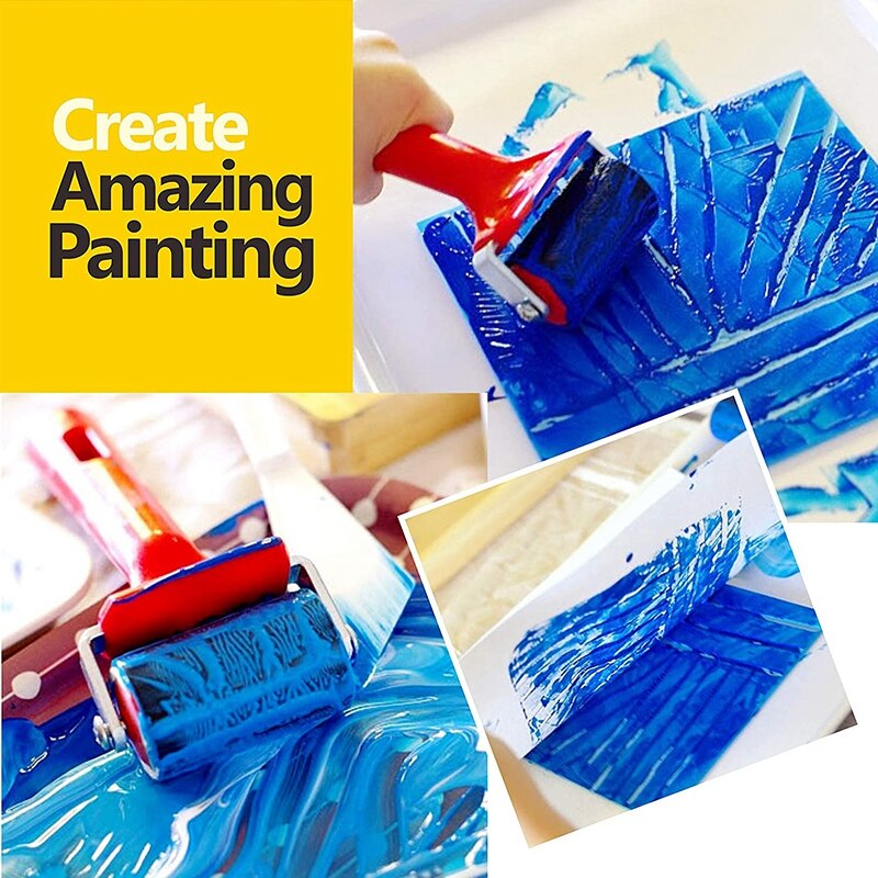 3 Pcs Rubber Roller Rubber Brayer Lijm Roller Gere... – Grandado