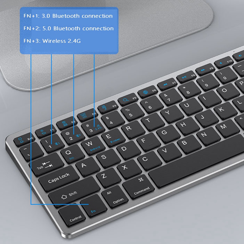 Wireless Keyboard And Mouse Set Dual Mode Bluetoot Grandado