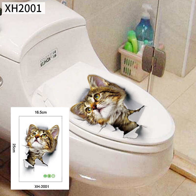Cat Vivid 3D Smashed Switch Wall Sticker Bathroom ... – Vicedeal