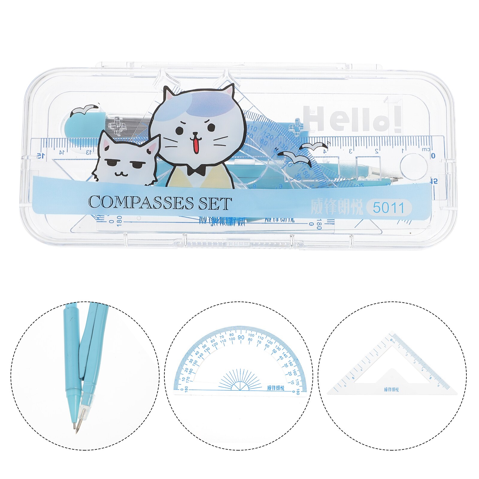1 Set Ruler Protractor Geometry Precision Drawing ... – Grandado