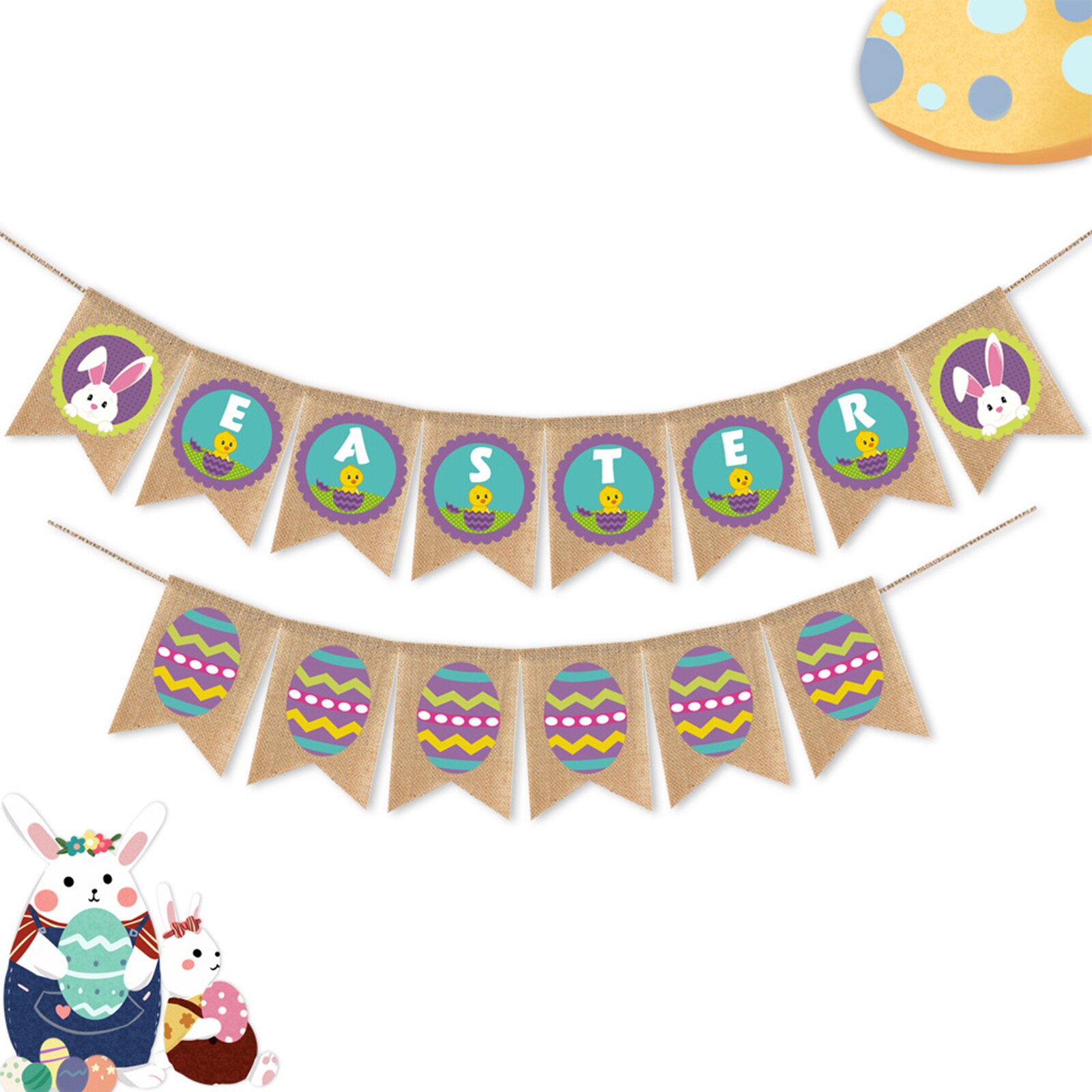 Easter Decor Hanging Banner Flag Bunny Rabbitx Dec... – Vicedeal