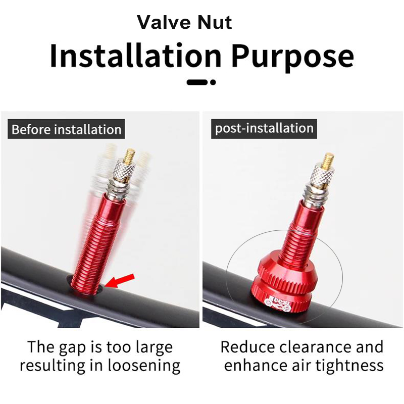 2~8sets Bicycle Tire Valve Nut with Presta Valve C... – Grandado