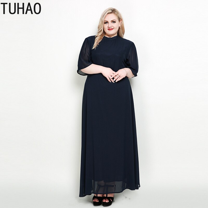 TUHAO 6XL 7XL Chiffon Dresses Large Sizes Women Ca... – Vicedeal