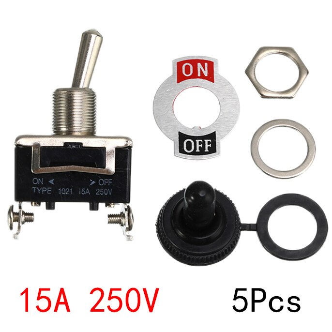 5 stuks SPST 2Pin Zware Rocker Switch Auto Boot 15... – Vicedeal