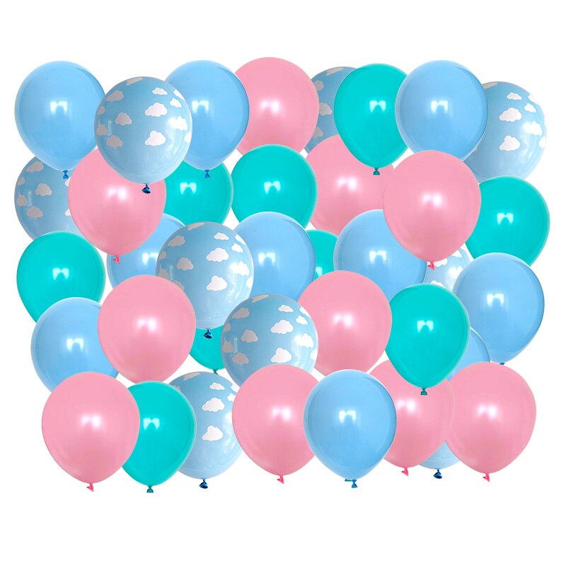 40pcs 12" Blue White Cloud Balloons Boy Airpl... – Vicedeal