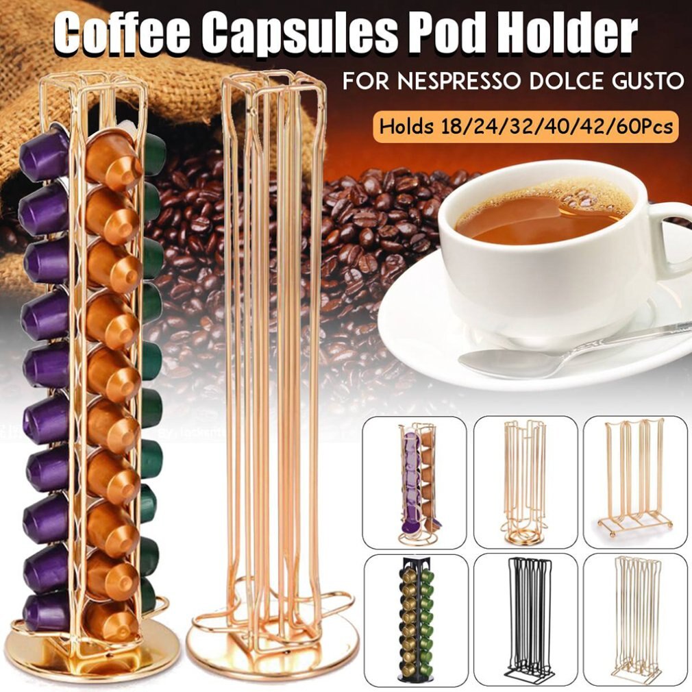 metal coffee pod holder iron chrome stand coffee c... – Vicedeal