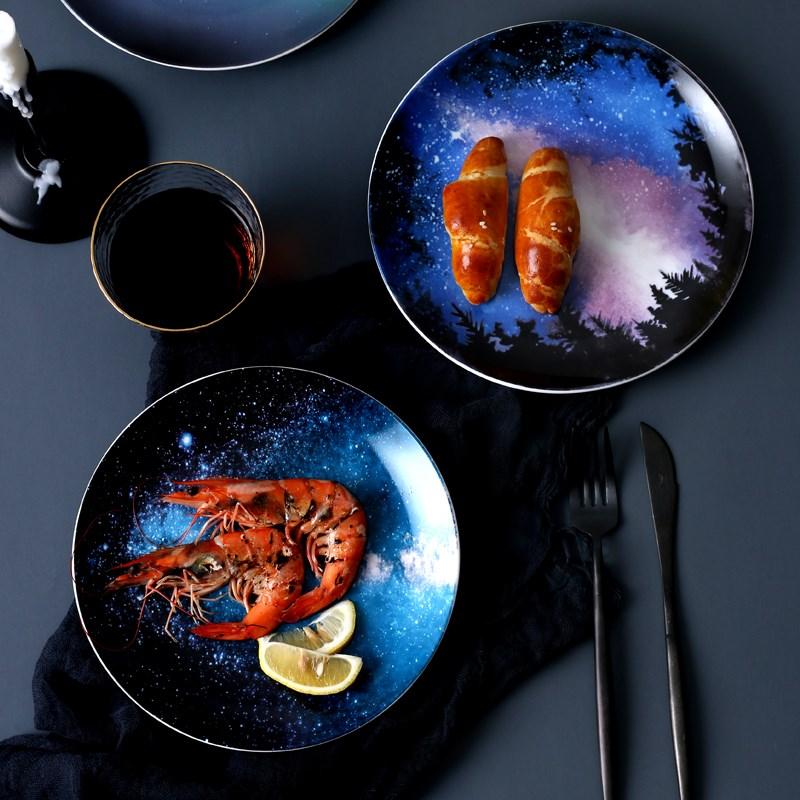 Star universe plate set ceramic tableware dessert ... – Grandado