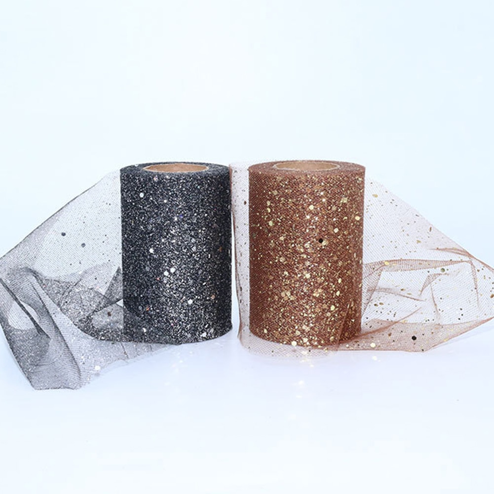 Fabric Mesh Yarn Sequin Net Fabric Tulle Spool Rol... – Grandado