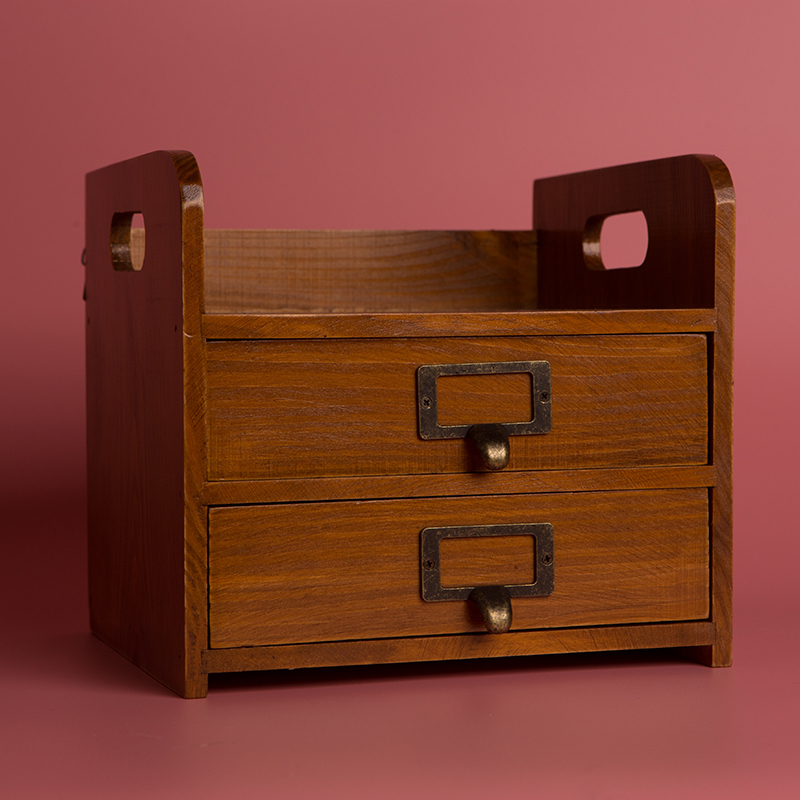 Solid wood storage box desktop wooden cosmetics mu... – Grandado