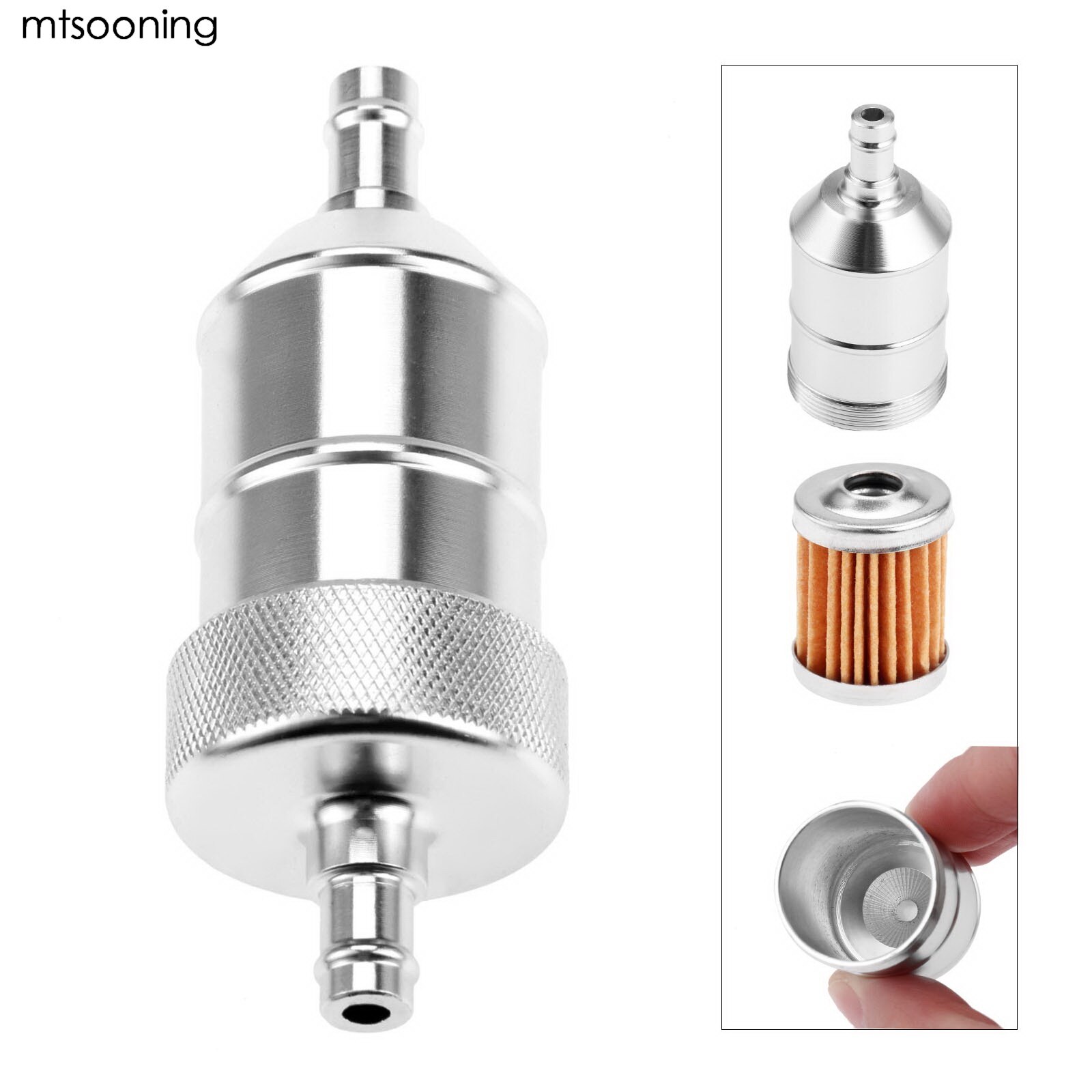 Mtsooning 8Mm Benzine Gas Fuel Filter Cleaner Zilv... – Grandado
