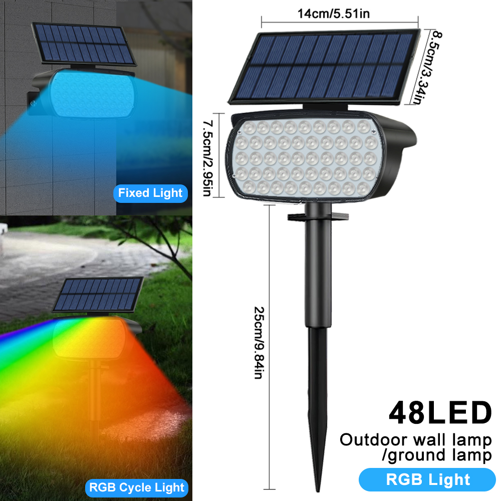 136 LED Solar Spot Landscape Lights Outdoor Waterp... – Grandado