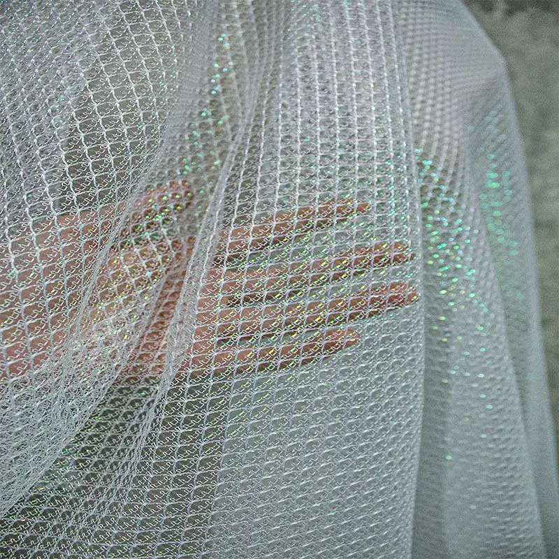 Shiny and Lightweight Fabric with Diamond Shaped S... – Grandado