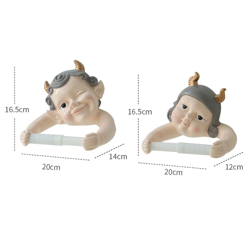 Resin Cute Angel Tissue Paper Holder Bathroom Toil... – Grandado