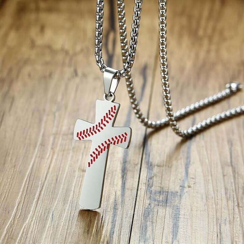 Baseball Cross Pendant Necklace I CAN DO ALL THING... – Vicedeal