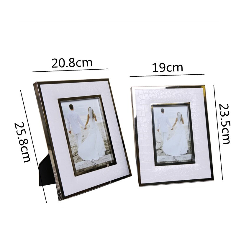 Leather Photo Frame White Rectangle Simulation Lea... – Grandado