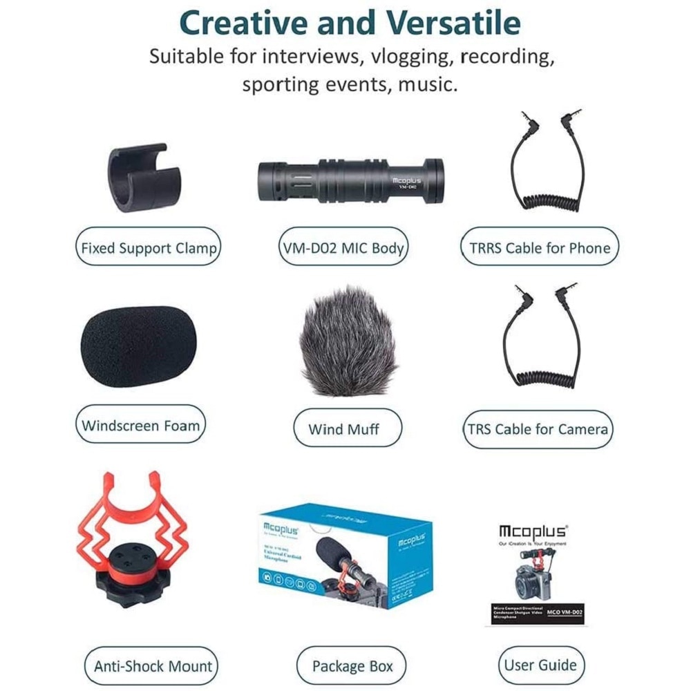 Mcoplus condenser microphone mini Phone /Camera Mi... – Grandado