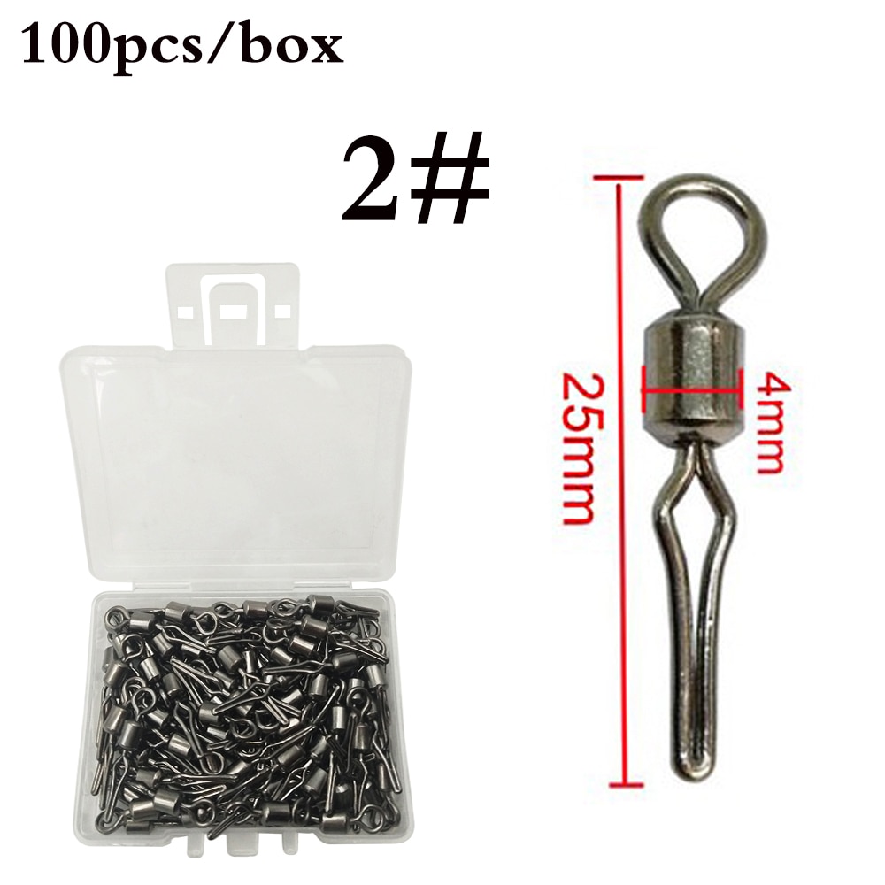 100pcs/box Swivel side line clip fishing tackle fi... – Grandado