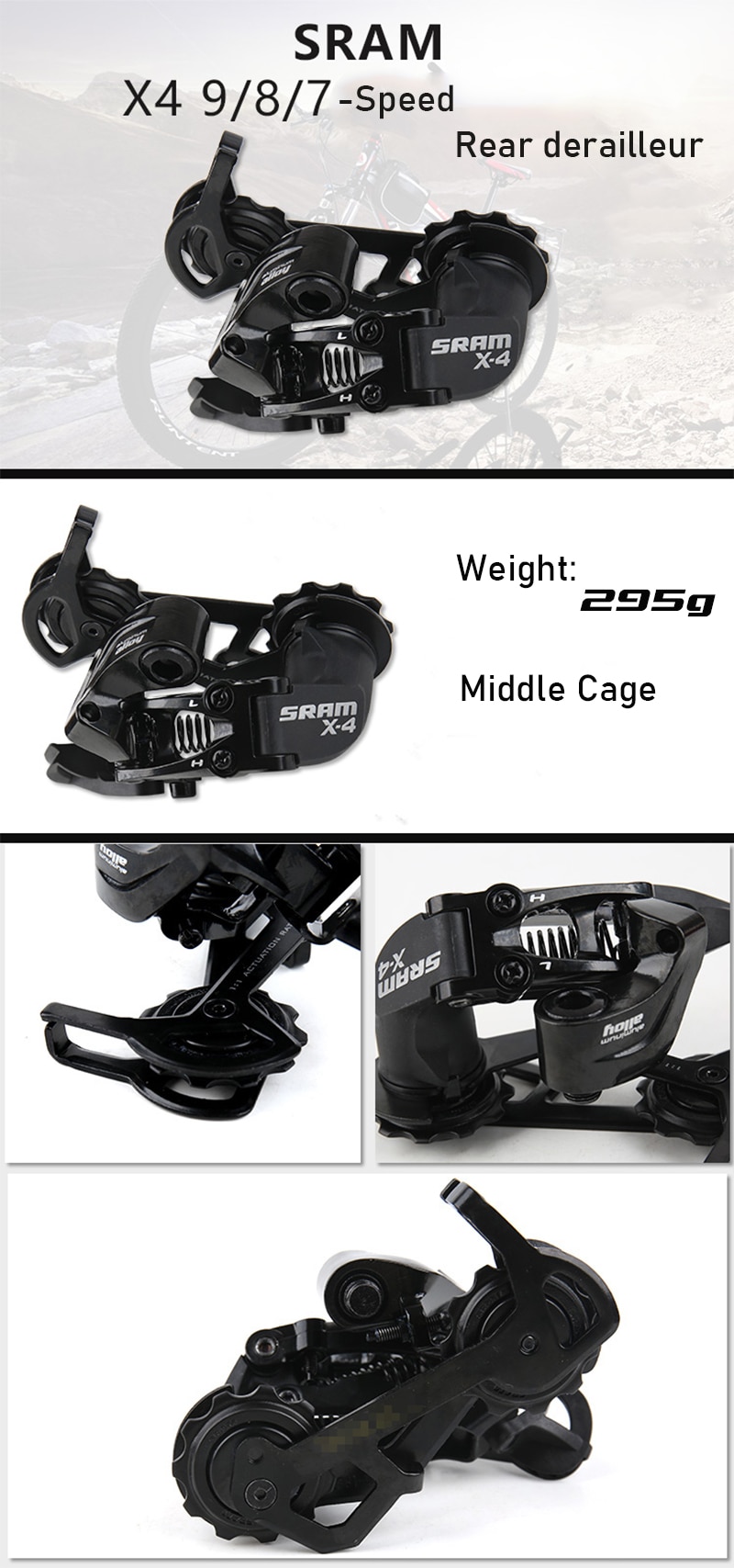 SRAM X4 MTB bicycle Groupset Trigger Shifter Lever... – Grandado