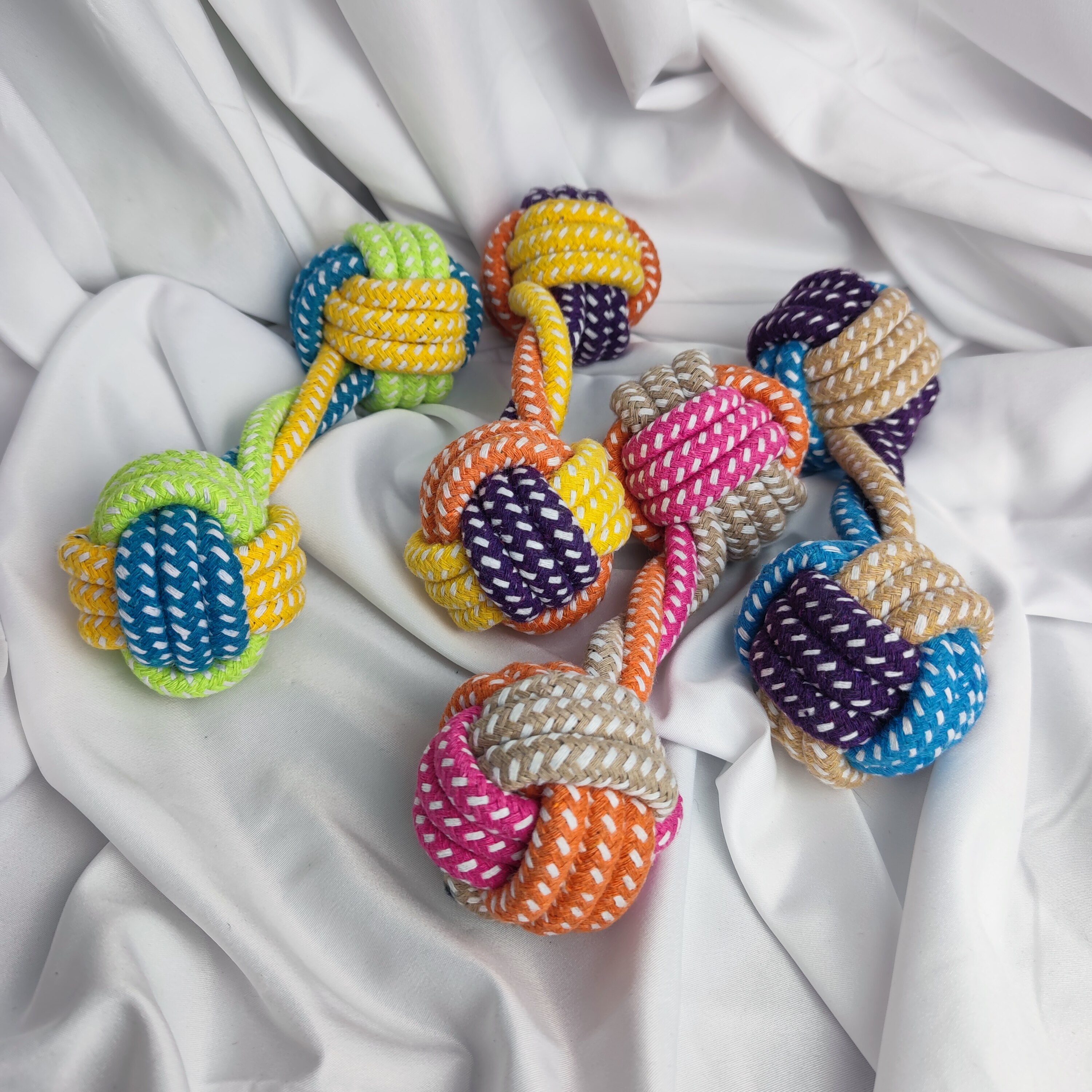 1pc Dog Cotton Rope Ball Toy Knot Puppy Chew Toy T... – Grandado