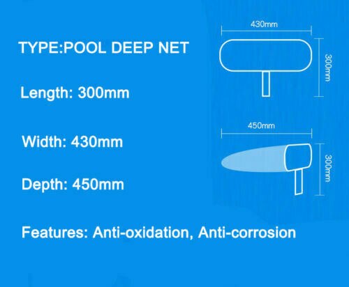 Blue Plastic Leaf Skimmer Rake Mesh Frame Cleaning... – Grandado Blue Plastic Leaf Skimmer Rake Mesh Frame Cleaning... – Grandado