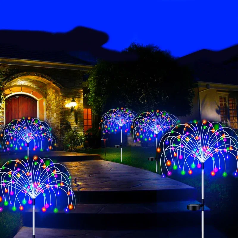 420 led solcellsdriven fyrverkeripramp gräsmatta l... – Grandado