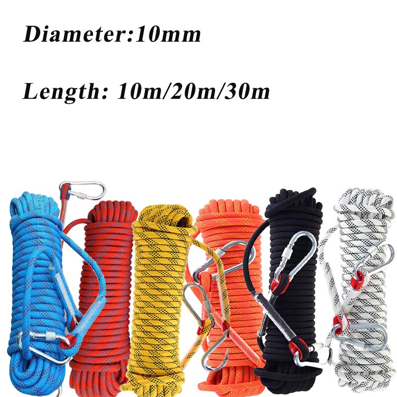 10mm 10/20/30m Climbing Rope Hook High Strength Em... – Grandado