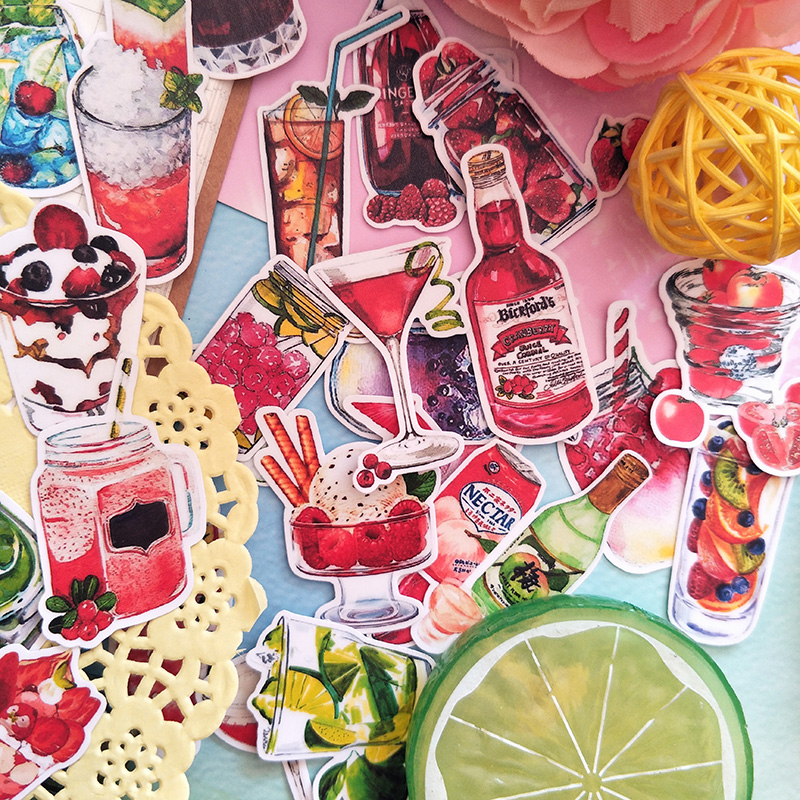 Food Cool Sweet Cold Drink Stickers Junk Journal P... – Grandado