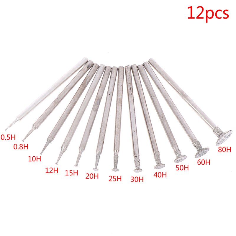 12 st 2.3mm skaft diamantslipning burr nålpunkt gr... – Vicedeal
