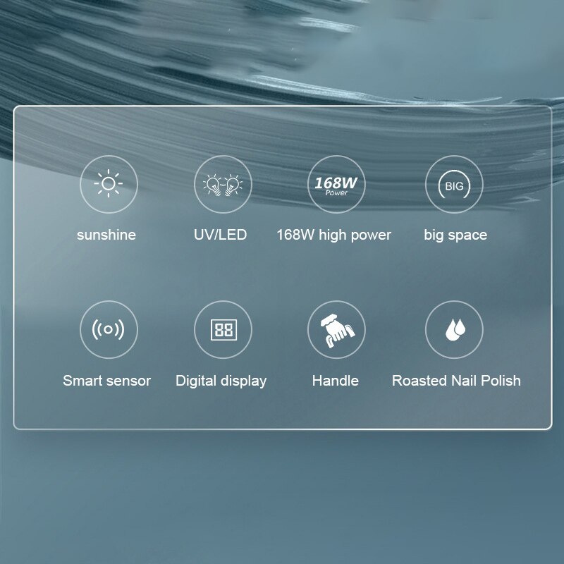 UV Lamp With Smart Sensor 168W Nail Lamp Lampara U... – Grandado