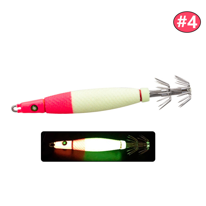 HAYABUSA Luminous Squid Hook Wood Shrimp Bait Fish... – Grandado
