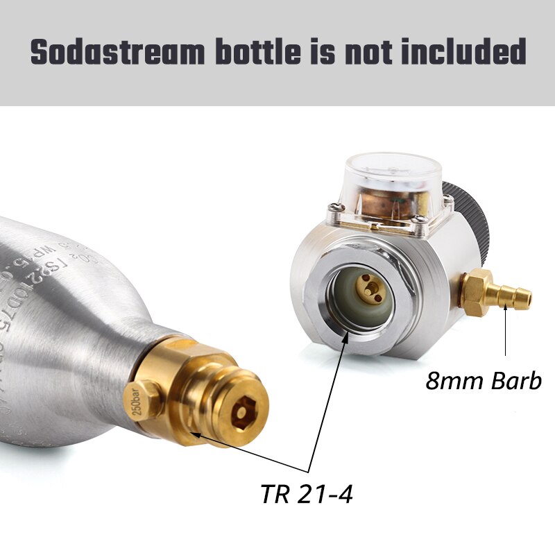 Sodastream CO2 Mini Gas Charger 0-90 PSI Gauge for... – Grandado