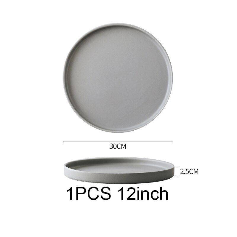 Brief Nordic Style Ceramic Dinner Plate Tableware ... – Grandado