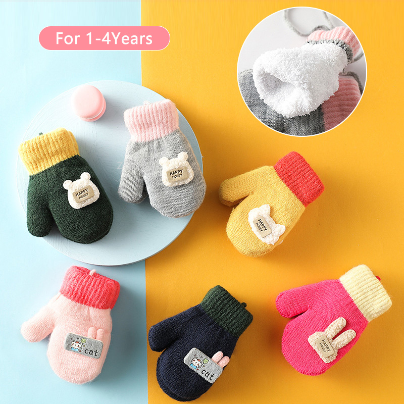 Dikker Wanten Voor Kinderen Kids Wanten Winter Wol... – Grandado
