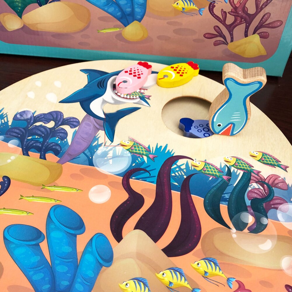 Magnetic Wooden Fishing Board Game Letter Fish Cat... – Grandado